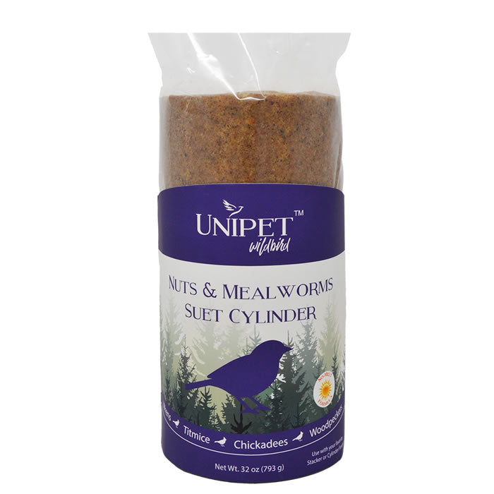 Nuts & Mealworms No-Melt Suet Cylinder, Set of 3 – Duncraft